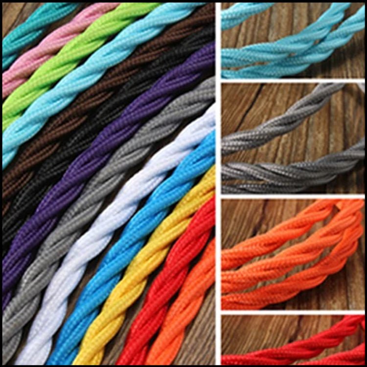 3 Core Twisted Fabric Lighting Cable – Vintagelite