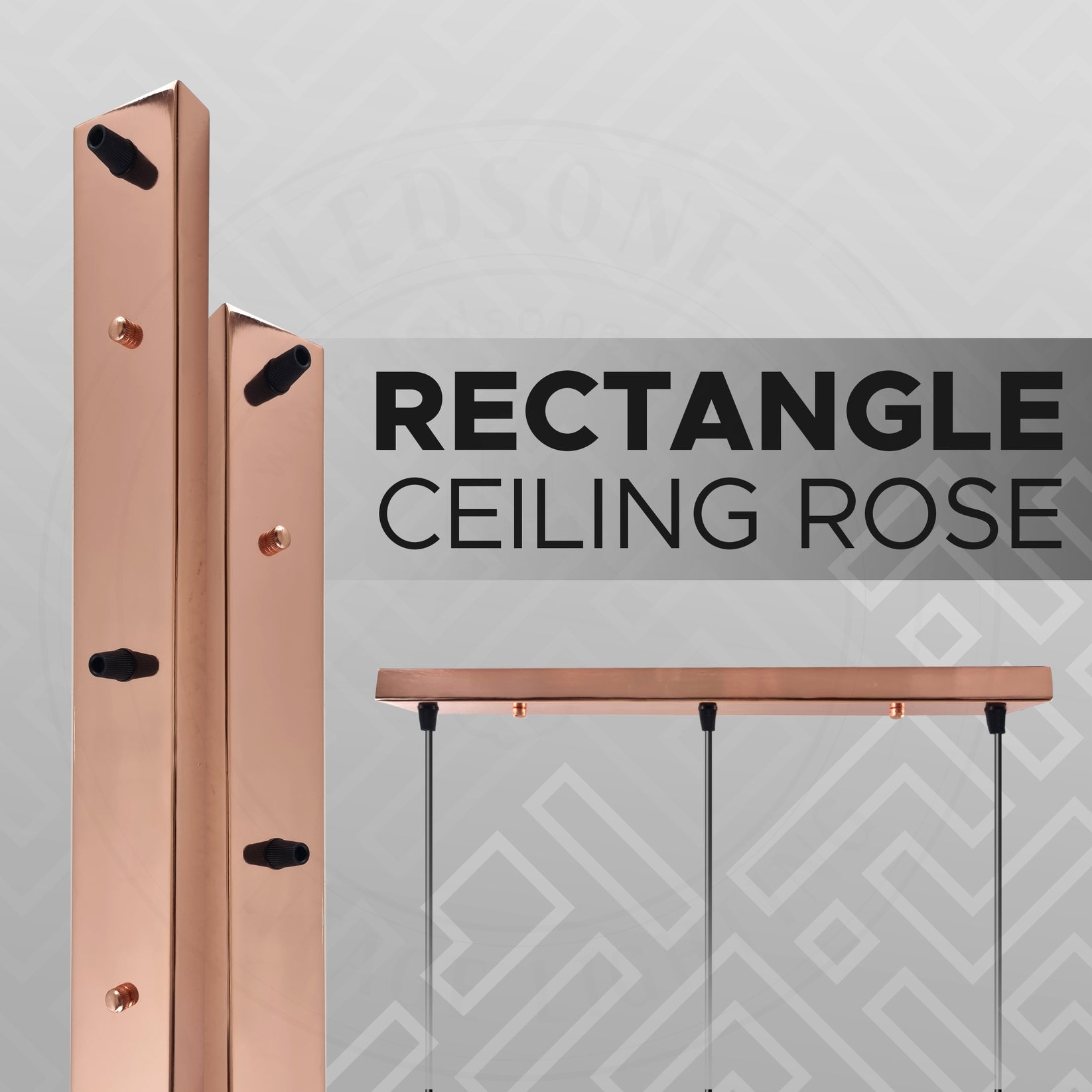 3 Outlet Rectangle Ceiling Rose Light Fixture – Vintagelite