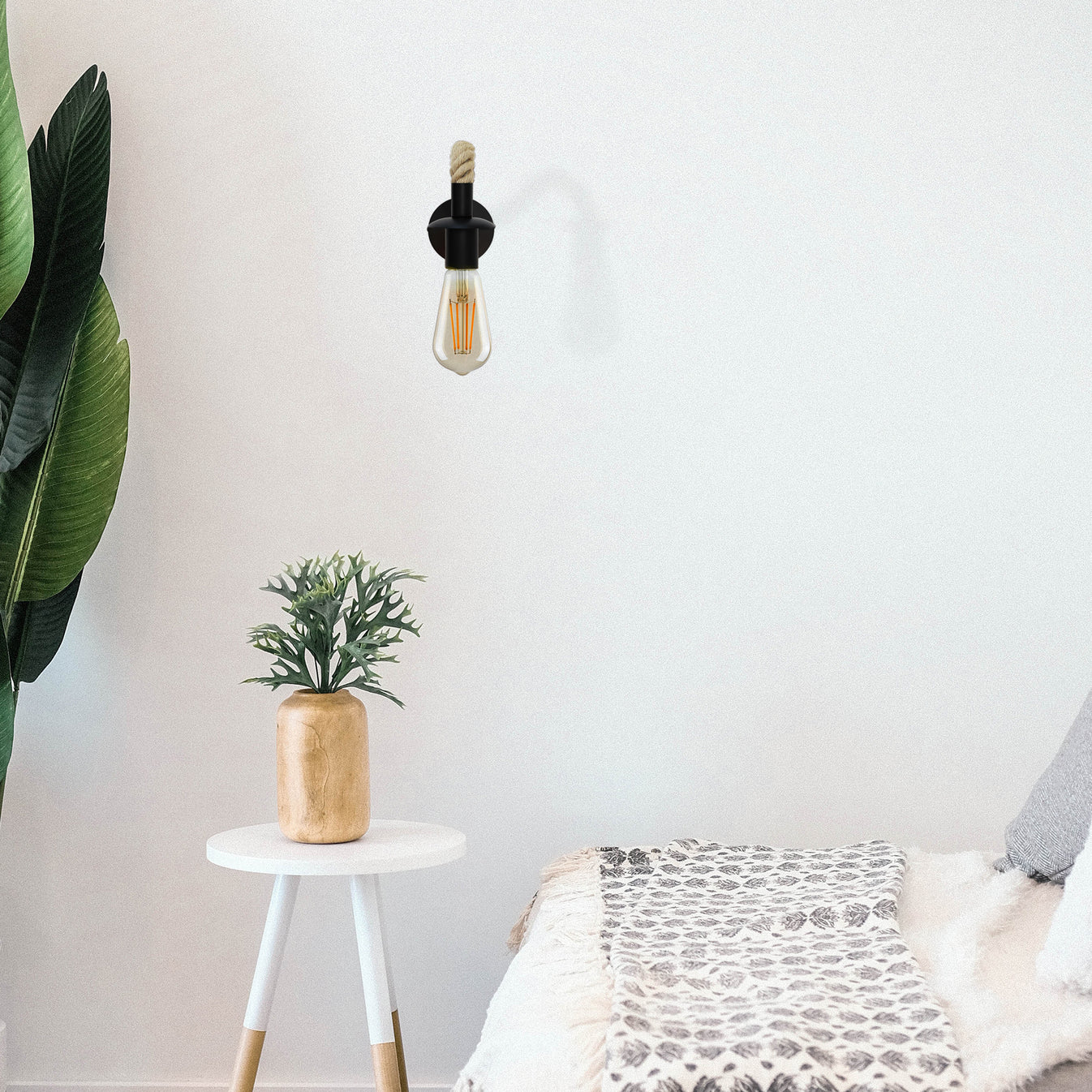 Swan Neck Style Hemp Rope Wall Light – Vintagelite