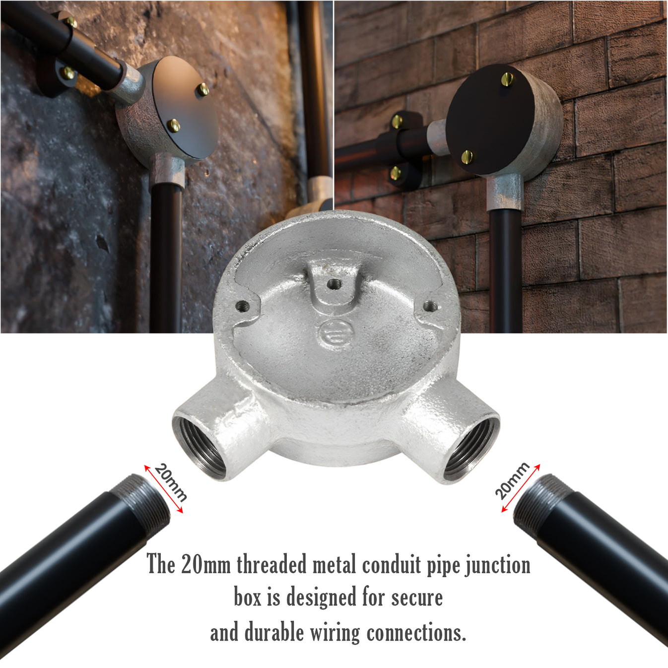 Galvanised Metal Conduit Pipe – Vintagelite