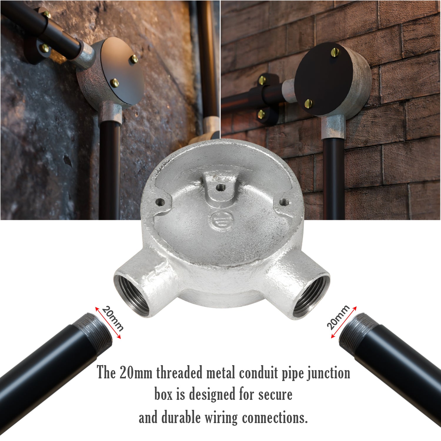 Galvanised Metal Conduit Pipe – Vintagelite