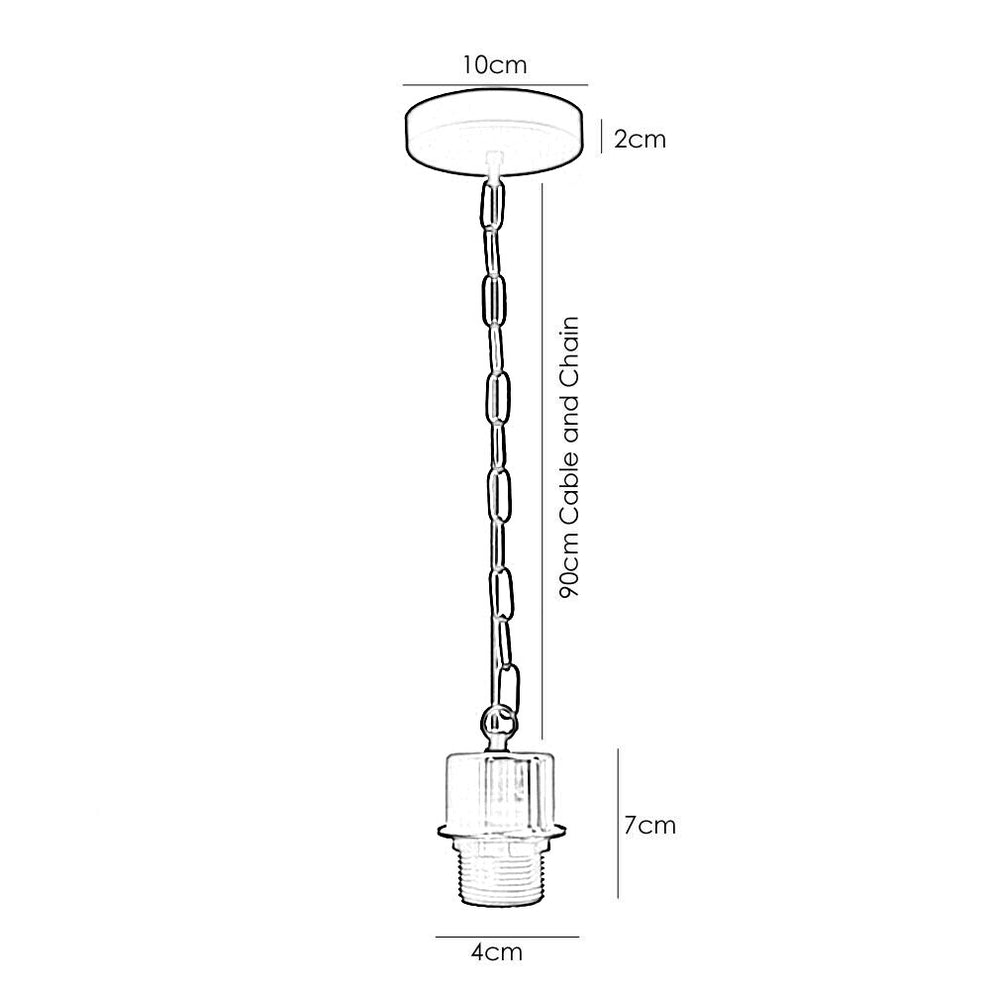 Pendant Holder With Chain E27 | Vintagelite UK