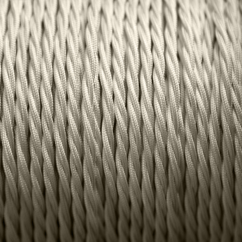 3 Core 0.75mm Vintage Twisted Electrical Cable Cream – Vintagelite