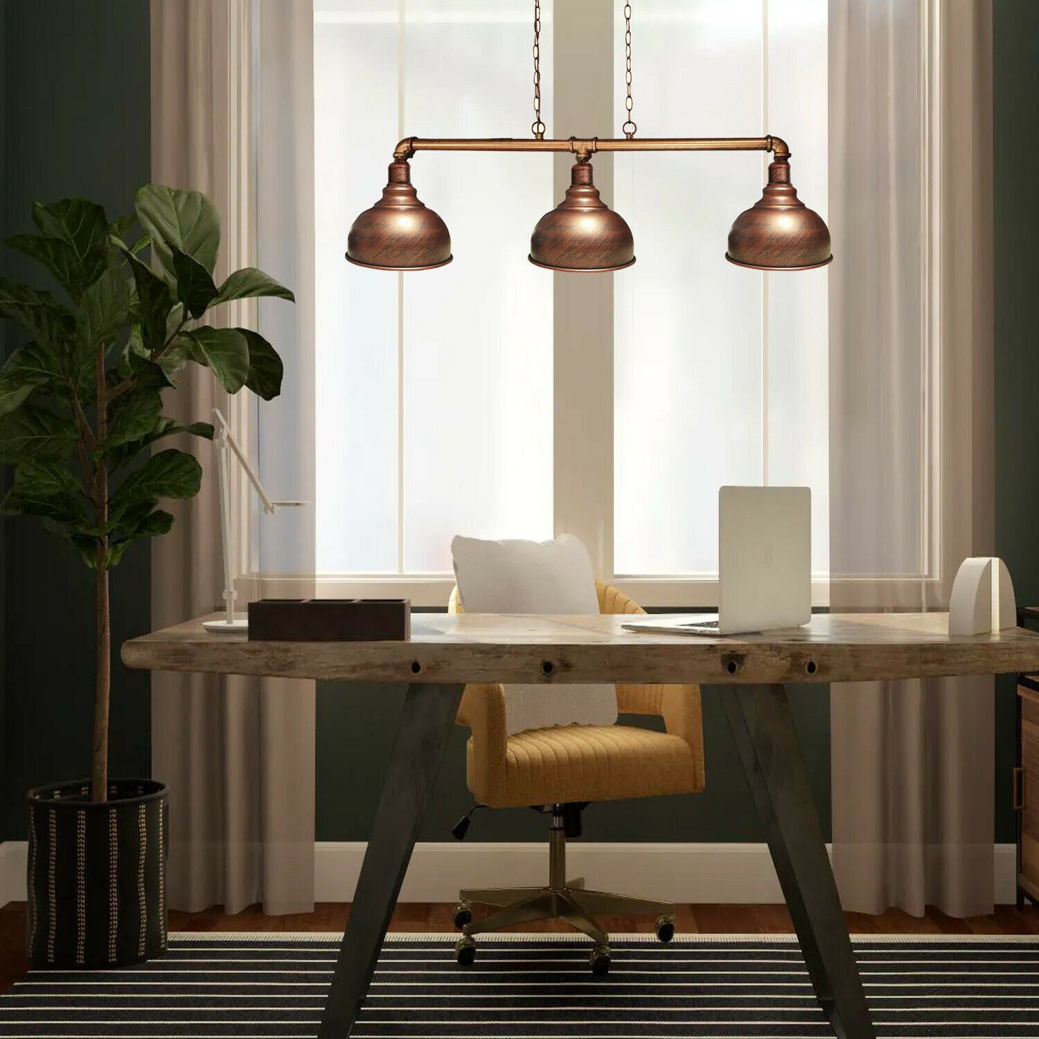 Triple Light ceiling, light fittings kitchen design – Vintagelite